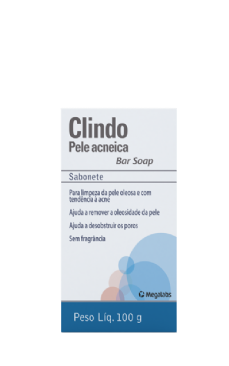 SABONETE CLINDO PELE ACNEICA SOAP BAR 100G | Drogão Super