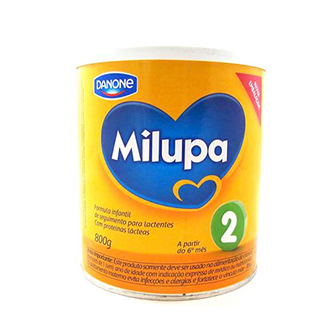 LEITE EM PÓ MILUPA 2 DANONE A PARTIR DO 6º MÊS 800G | Drogão Super
