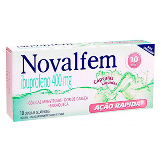 NOVALFEM 400MG 10 CÁPSULAS | Drogão Super