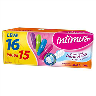 ABSORVENTE INTERNO INTIMUS SUPER LEVE 16 PAGUE 15 | Drogão Super