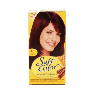 TINTURA WELLA SOFT COLOR KIT CREME SEM AMÔNIA 46 BORGONHA | Drogão Super