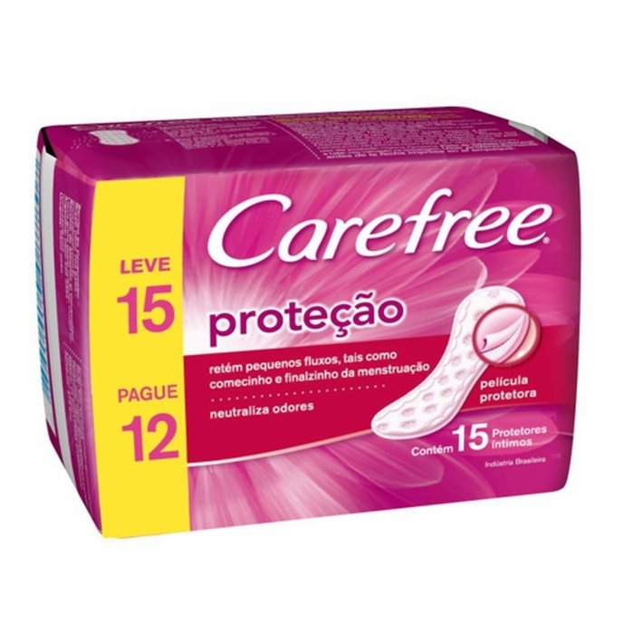 ABSORVENTE CAREFREE PROTETOR DIÁRIO COM PELÍCULA 15 UNIDADES | Drogão Super