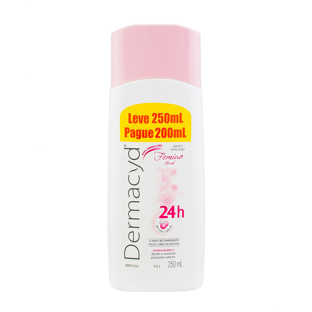 SABONETE ÍNTIMO LÍQUIDO DERMACYD FEMINA FLORAL LEVE PAGUE 150ML ...