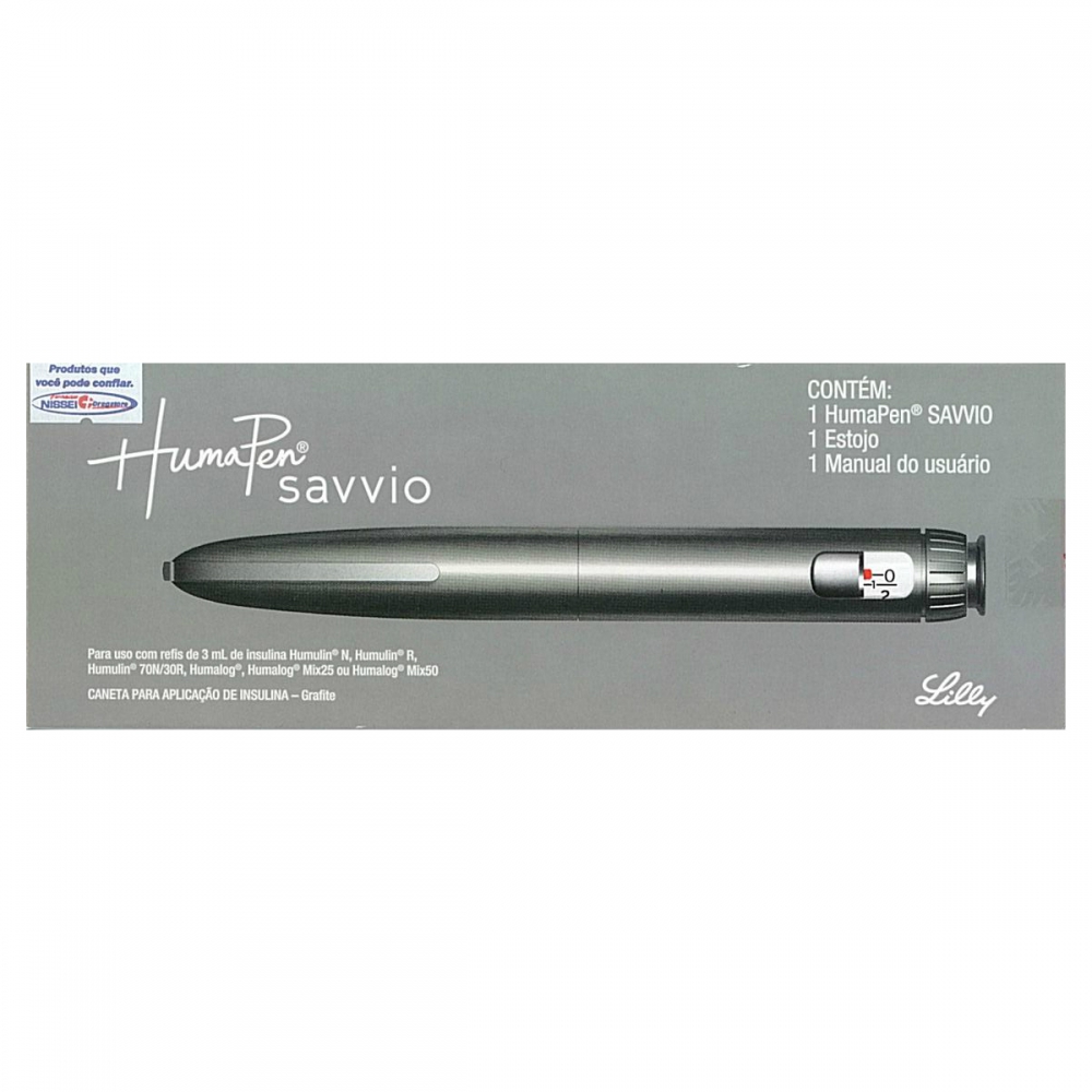 HUMAPEN SAVVIO CANETA DE INSULINA GRAFITE | Drogão Super