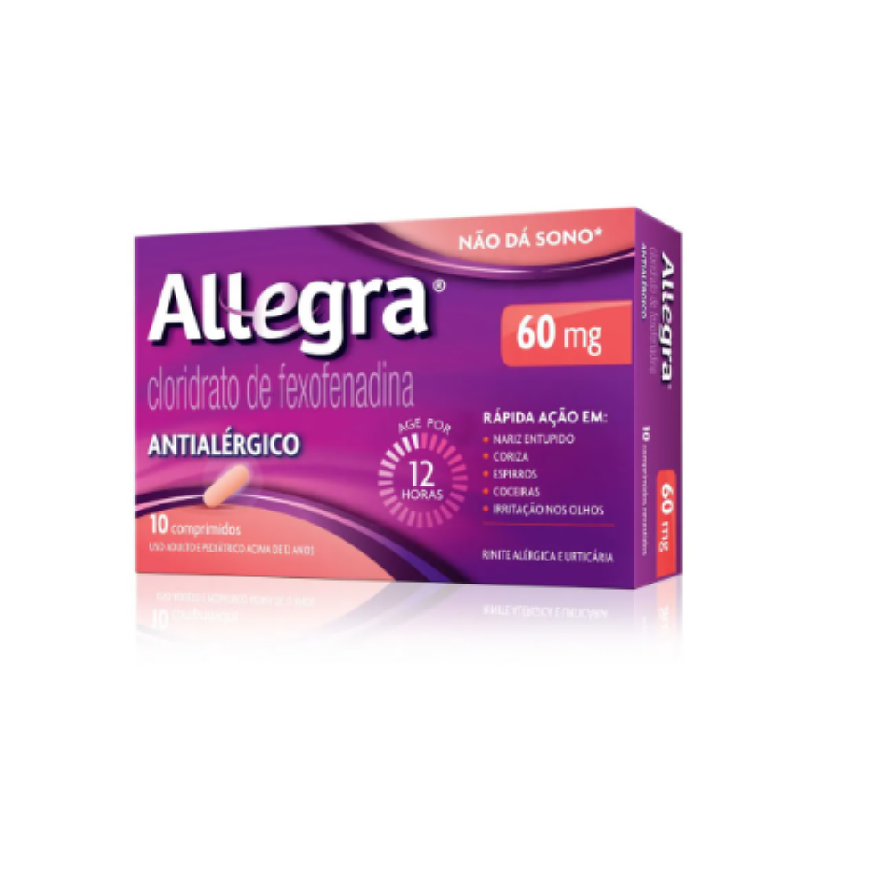 ALLEGRA 60 MG 10 CÁPSULAS | Drogão Super