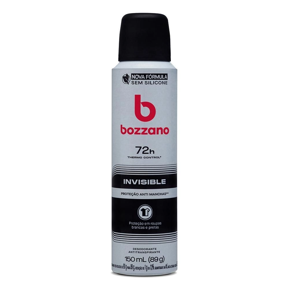 DESODORANTE BOZZANO AEROSOL INVISIBLE 90G | Drogão Super