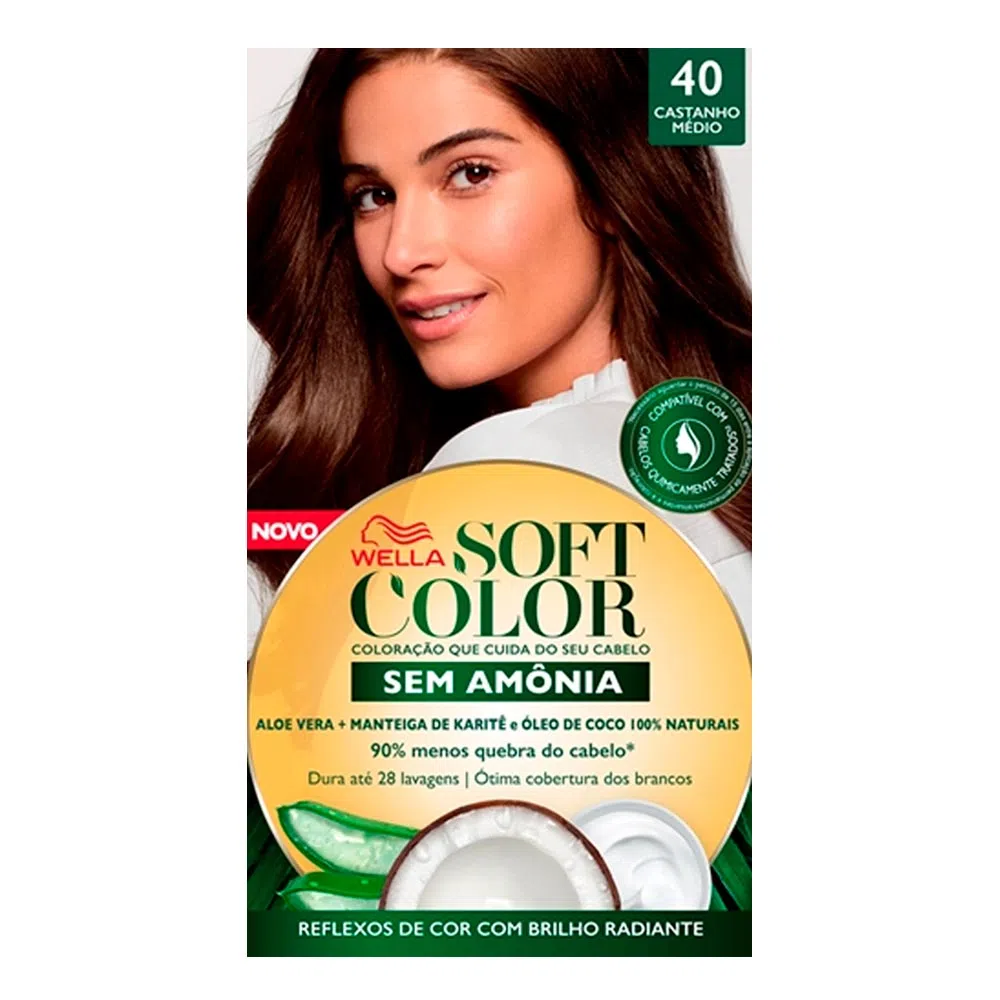 TINTURA SOFT COLOR 40 CASTANHO MÉDIO | Drogão Super