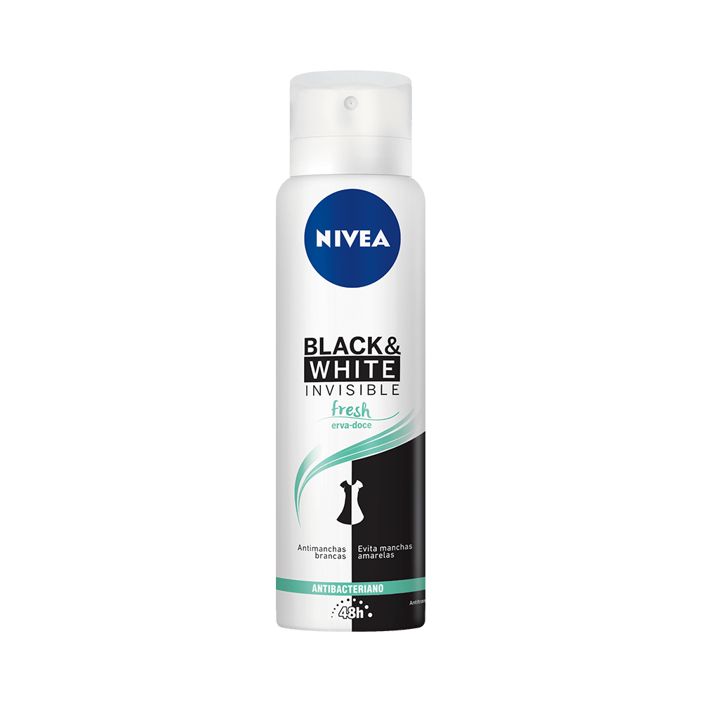 DESODORANTE AEROSOL NIVEA FEMININO BLACK&WHITE INVISIBLE FRESH COM ...