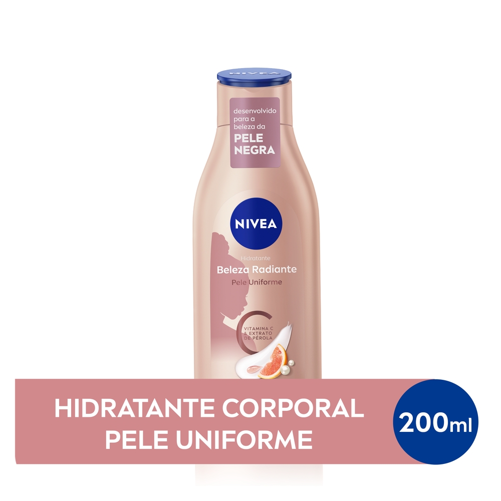 HIDRATANTE CORPORAL NIVEA BELEZA RADIANTE PELE UNIFORME 200ML | Drogão ...
