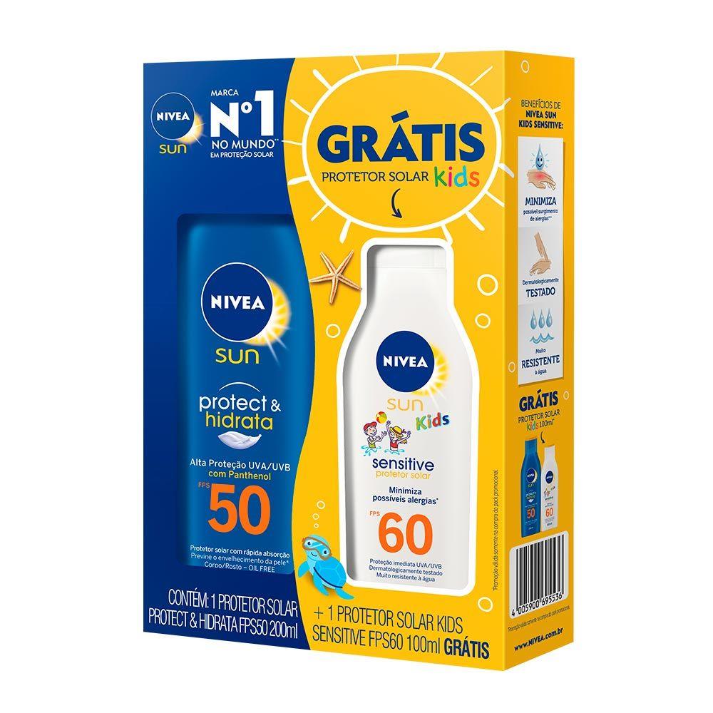 KIT PROTETOR SOLAR NIVEA SUN PROTECT FPS50 + PROTETORFPS60 SOLAR NIVEA ...
