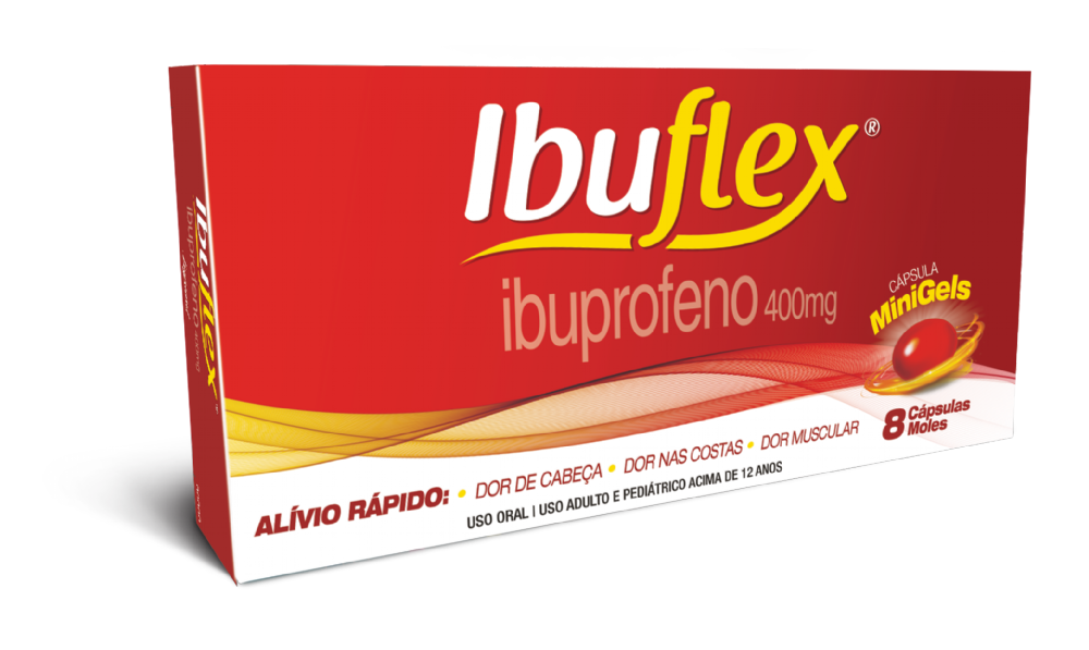 IBUFLEX 400 MG 8 CÁPSULAS | Drogão Super