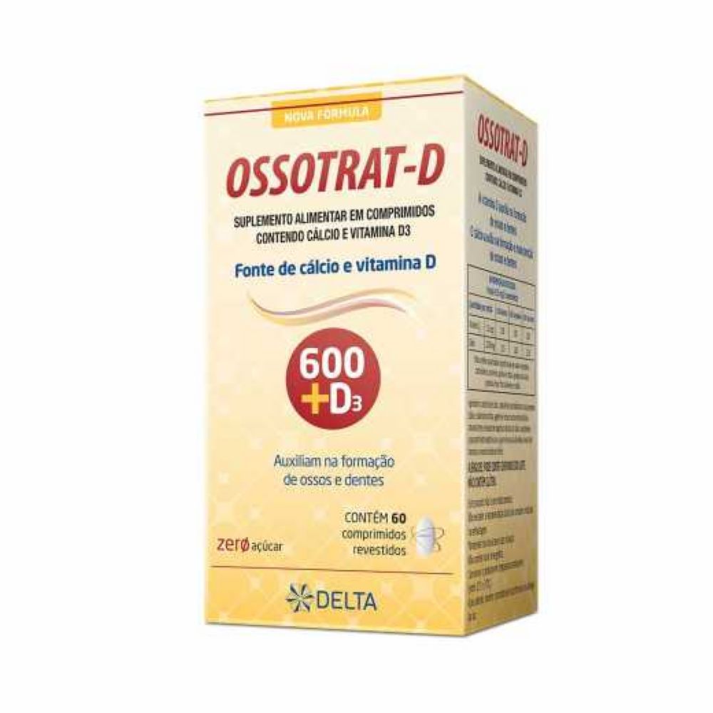 SUPLEMENTO VITAMÍNICO OSSOTRAT-D COM 60 COMPRIMIDOS | Drogão Super