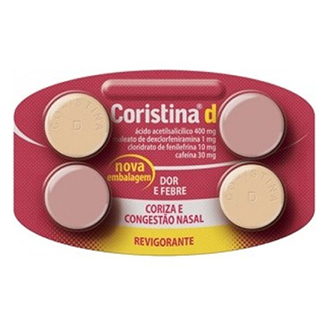 CORISTINA D 4 COMPRIMIDOS | Drogão Super