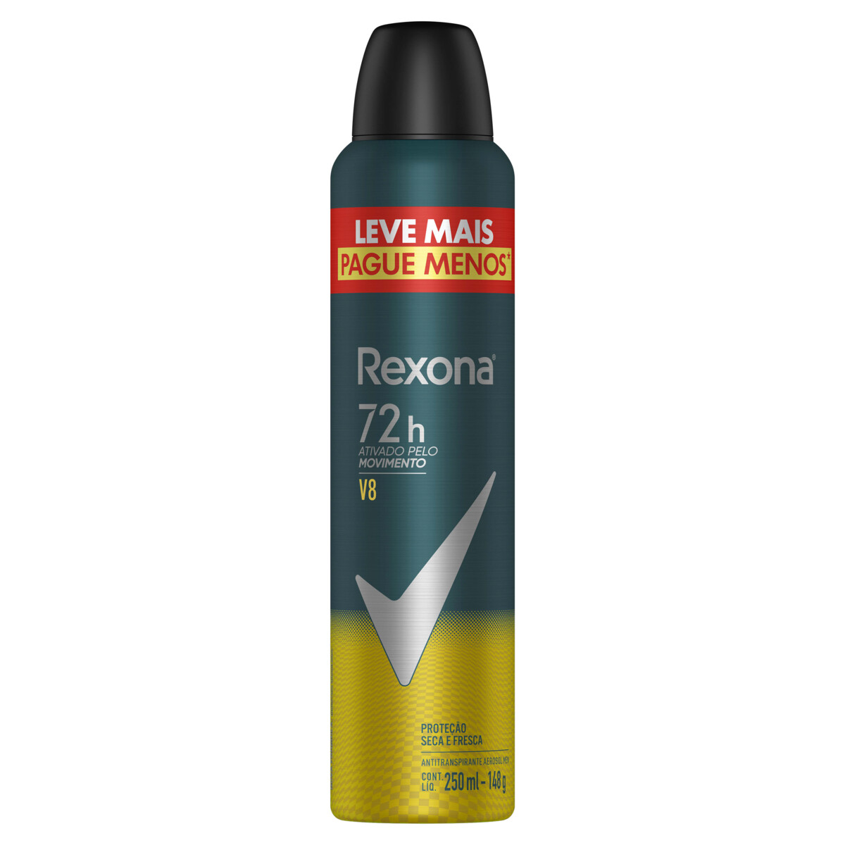 DESODORANTE REXONA MEN V8 AEROSSOL ANTITRANSPIRANTE 72H COM 250ML ...
