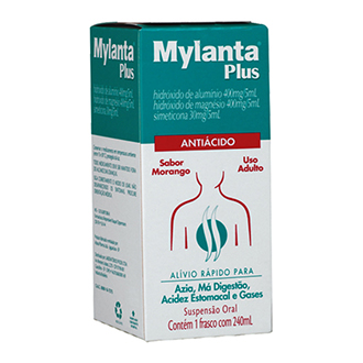 MYLANTA PLUS MORANGO 240 ML SUSPENSÃO ORAL | Drogão Super