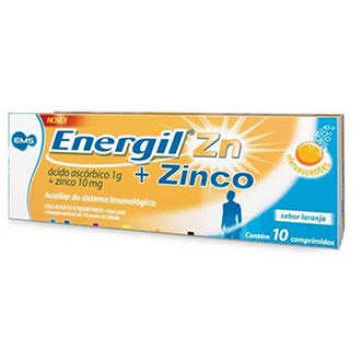VITAMINA C - ENERGIL ZINCO 1G / 10MG EFERVESCENTE 10 COMPRIMIDOS ...