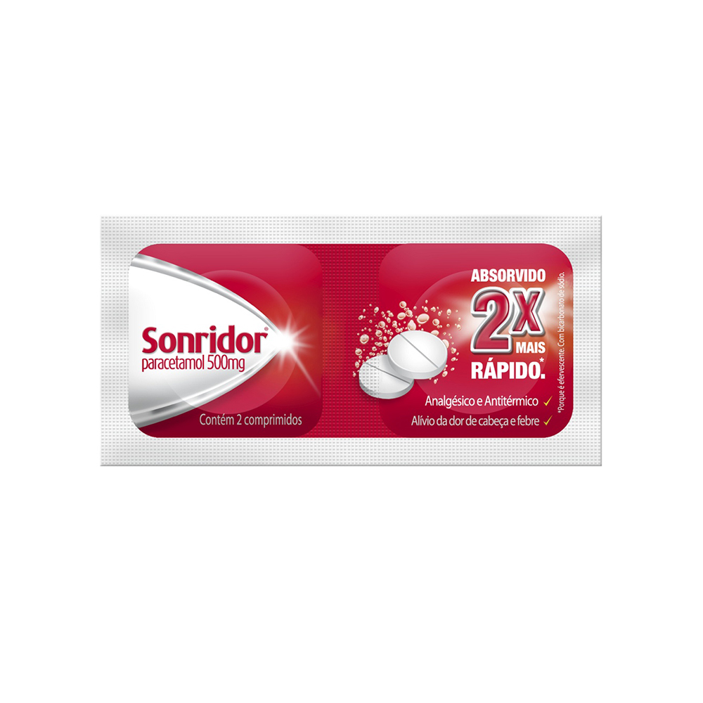 SONRIDOR CAF 500 MG 2 COMPRIMIDOS | Drogão Super