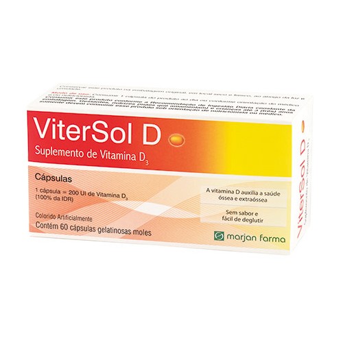 VITERSOL D 200UI 60 CÁPSULAS | Drogão Super
