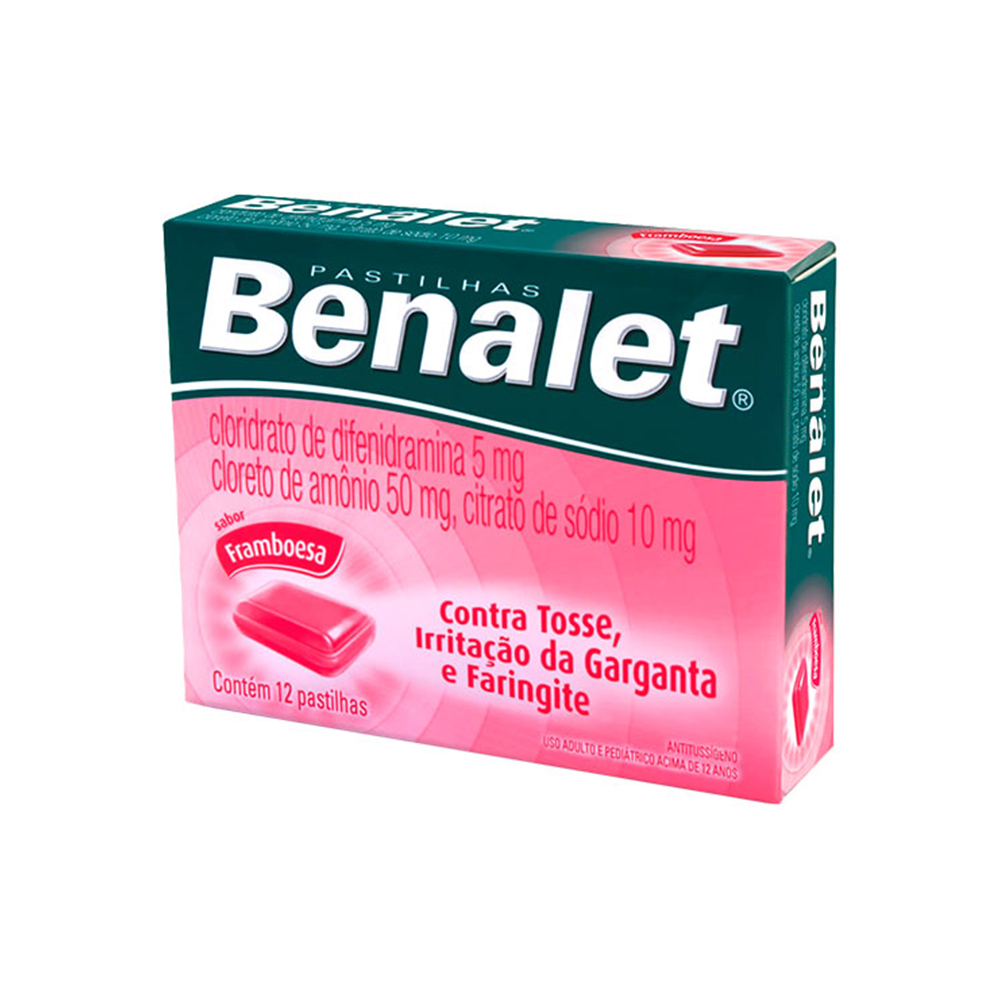 BENALET FRAMBOESA 12 PASTILHAS | Drogão Super