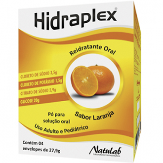 HIDRAPLEX PÓ REIDRATANTE LARANJA 4 ENVELOPES DE 27,9G CADA | Drogão Super