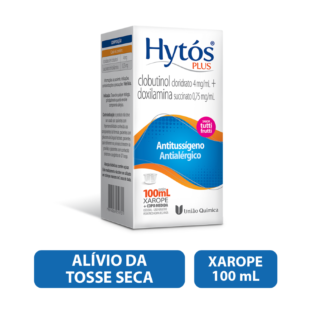 HYTÓS PLUS 4 + 0,75MG XAROPE 100ML | Drogão Super