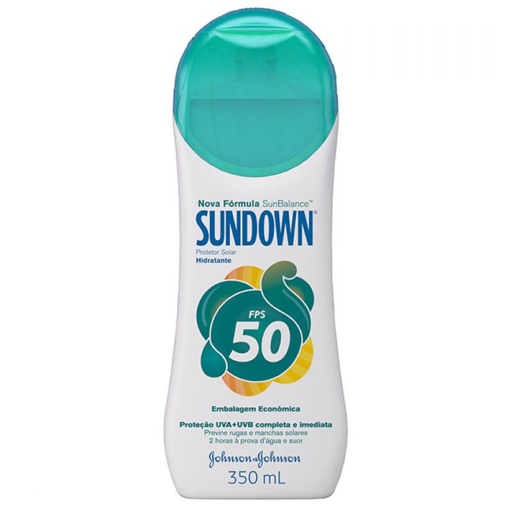 PROTETOR SOLAR SUNDOWN EMBALAGEM ECONÔMICA FPS 50 350ML | Drogão Super