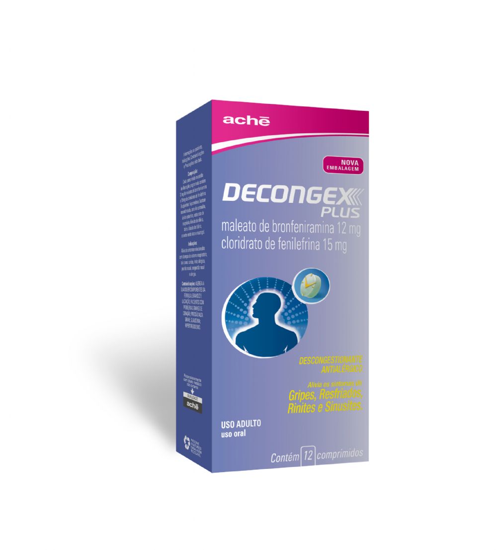 DECONGEX PLUS 12 COMPRIMIDOS | Drogão Super