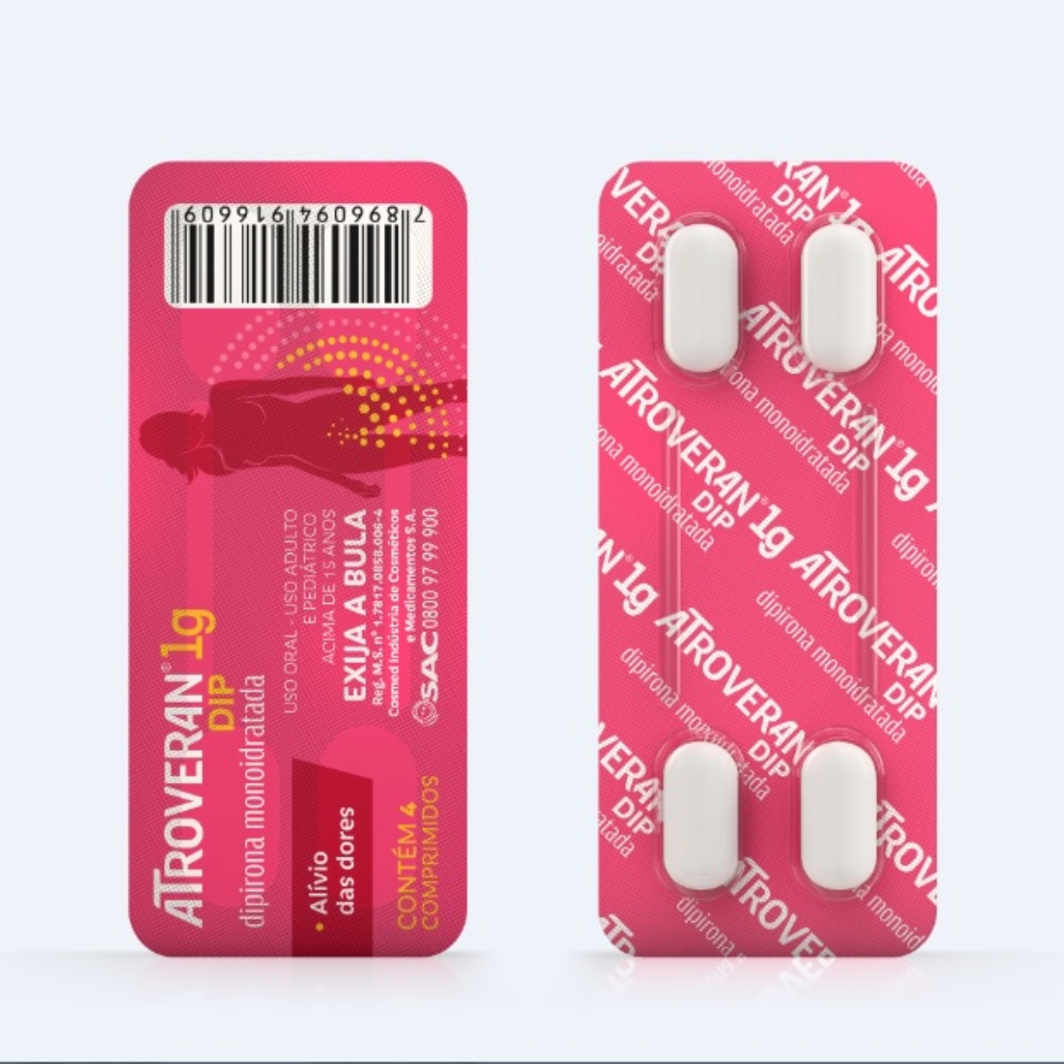 ATROVERAN DIP 1G 4 comprimidos | Drogão Super