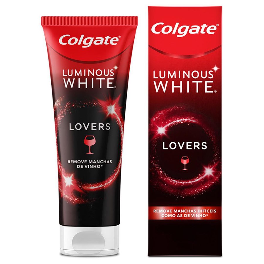CREME DENTAL COLGATE LUMINOUS WHITE LOVERS VINHO 70g | Drogão Super