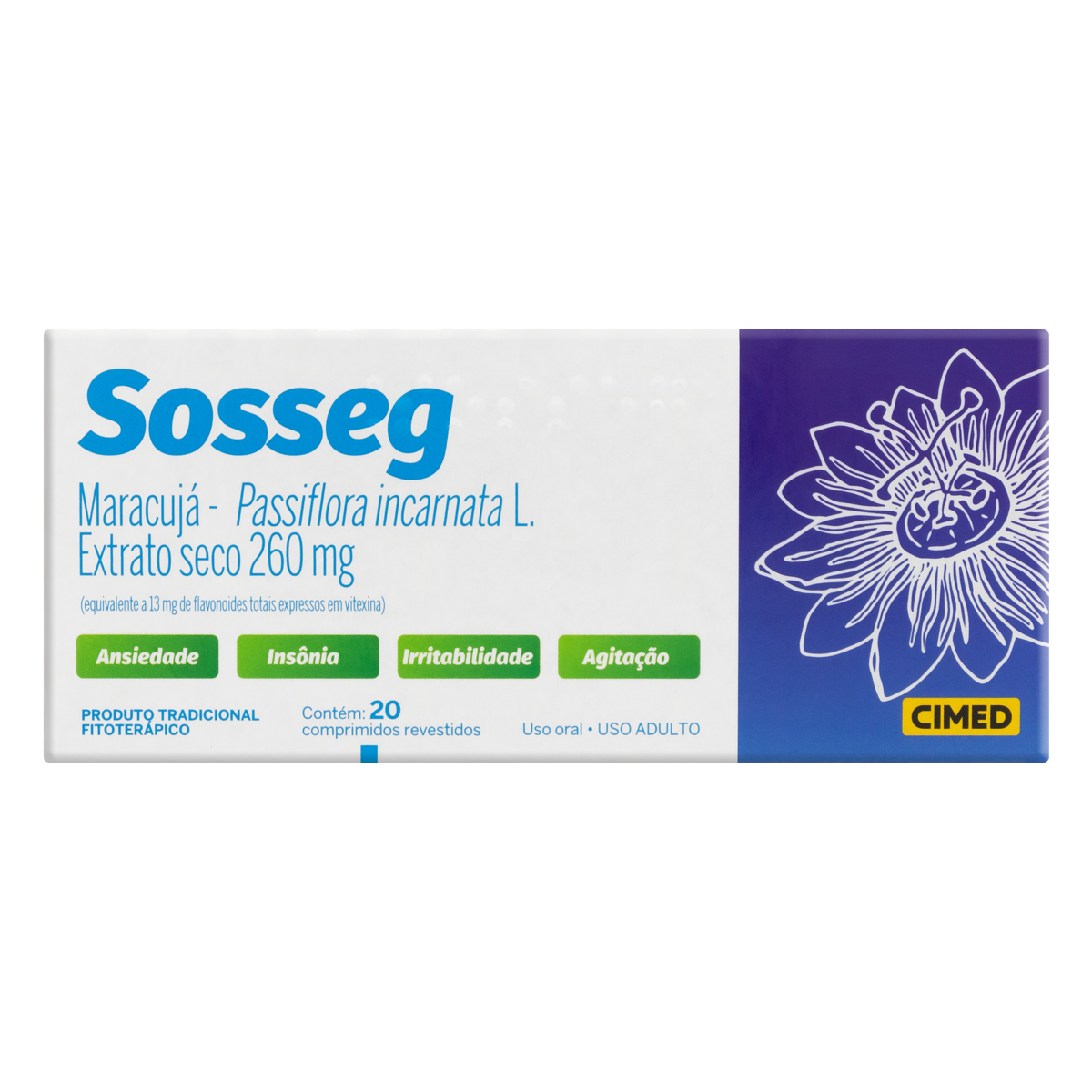 SOSSEG 260MG 20 COMPRIMIDOS | Drogão Super