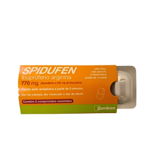 SPIDUFEN 770MG COM 3 COMPRIMIDOS | Drogão Super