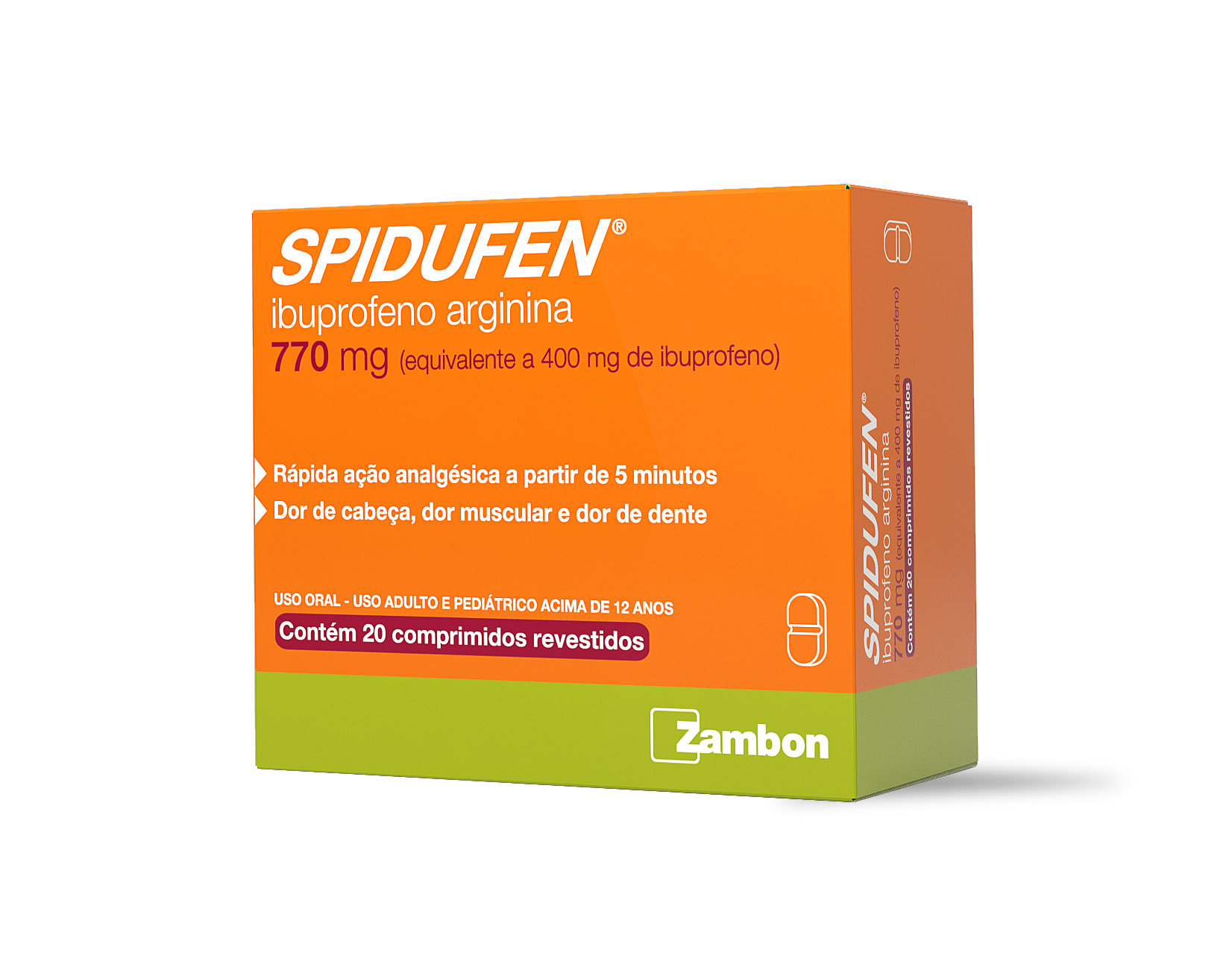 SPIDUFEN 770MG 20 COMPRIMIDOS | Drogão Super
